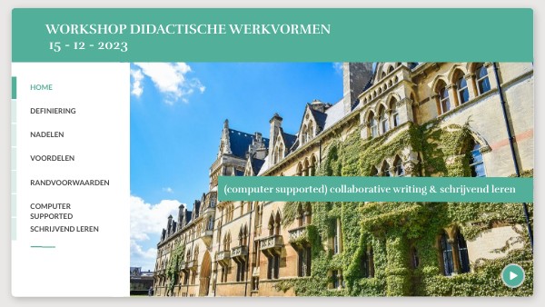 (computer supported) collaborative writing & schrijvend leren | Genially