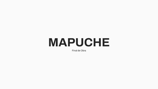 PRESENTACIÓN MAPUCHE