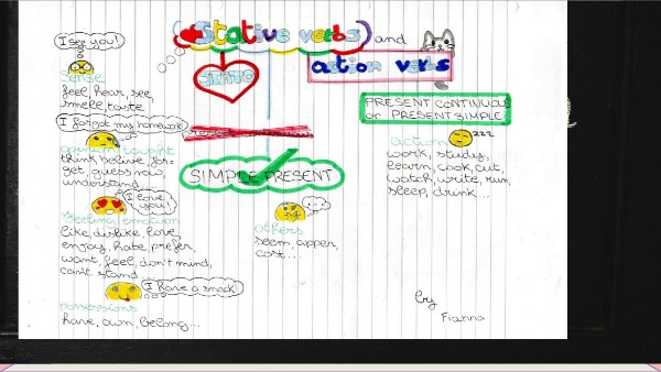 status verbs vs action verbs
