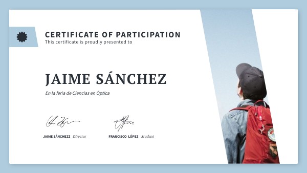 DIAGONAL CERTIFICATE