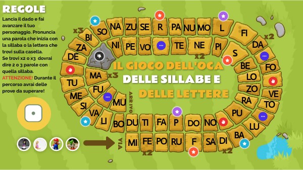 GIOCO DELL'OCA DELLE SILLABE E DELLE LETTERE | Genially