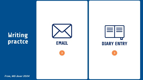 Writing practice (email/diary entry) | Genially