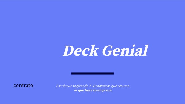Deck genial
