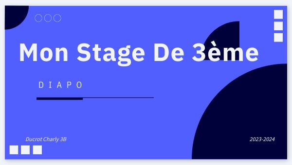 diapo stage de 3 eme | Genially