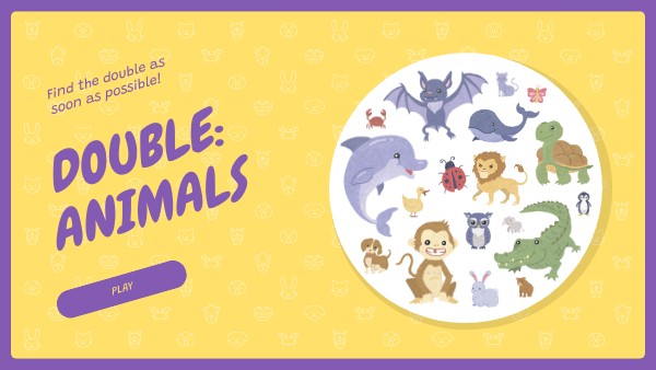DOUBLE ANIMALS GAME | Genially