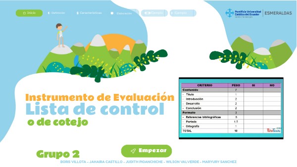 Lista de cotejo | Genially