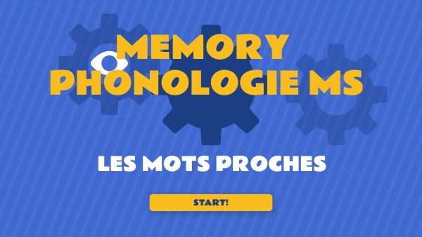 MEMORY MOTS PROCHES | Genially