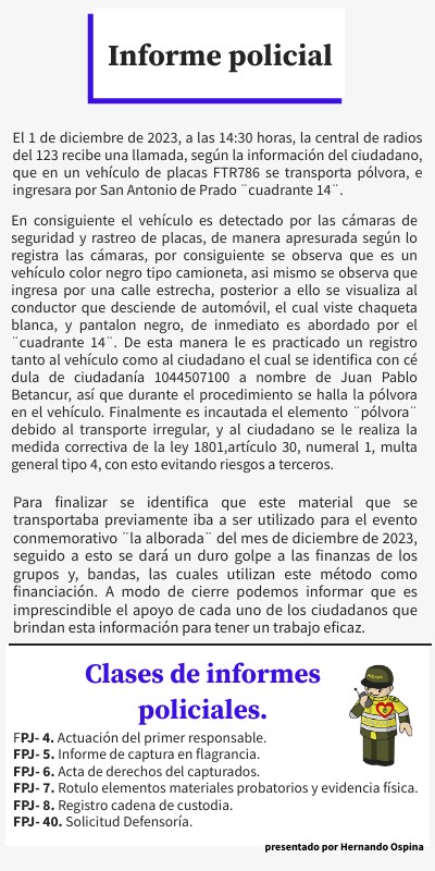 INFORME POLICIAL | Genially