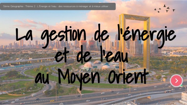 5ème Géo : Eau et Énergie à Dubai | Genially