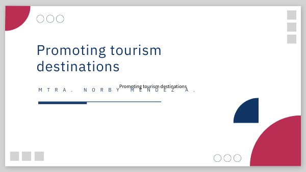Promoting tourism destinations | Genially