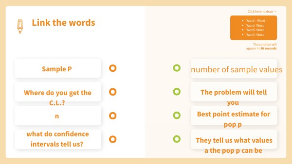 Confidence Interval Term Match | Genially