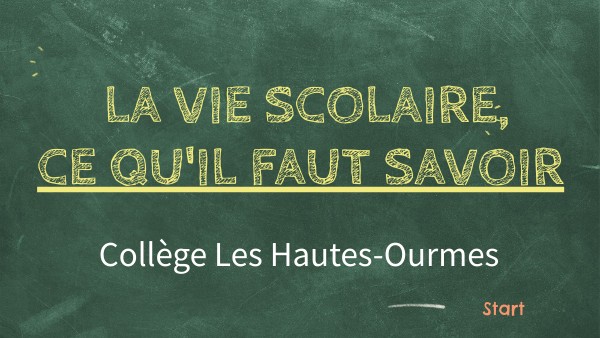 Présentation Vie scolaire