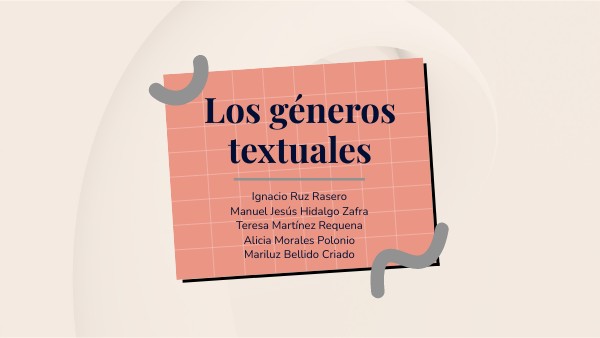 Los géneros textuales | Genially
