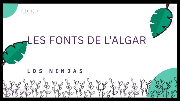 LES FONTS DE L'ALGAR | Genially