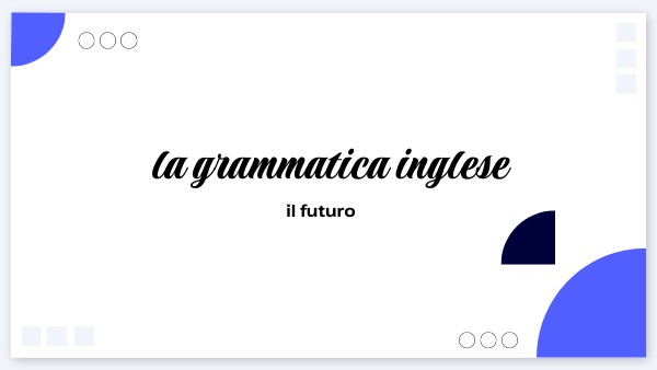 grammatica inglese | Genially