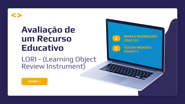 Avaliação de um Recurso Educativo com o LORI | Genially