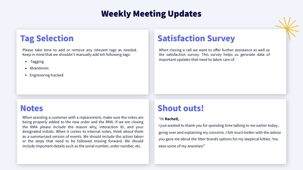 Weekly Meeting | Genially