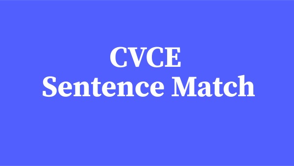 CVCe Sentence Match | Genially