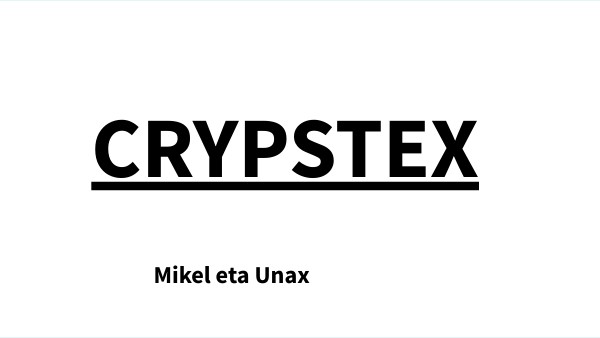 Cryptex - Candado Programable