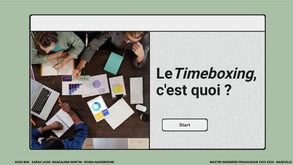 Chapitre 2-Timeboxing | Genially