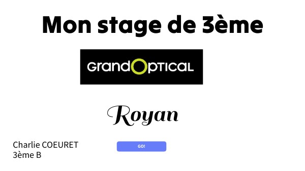 Mon stage de 3eme | Genially