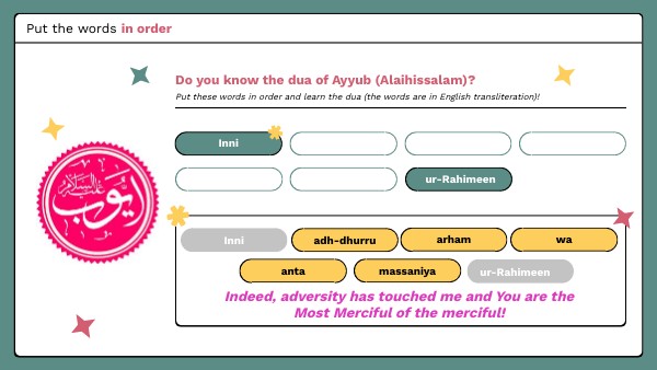 Put the words in order | Genially