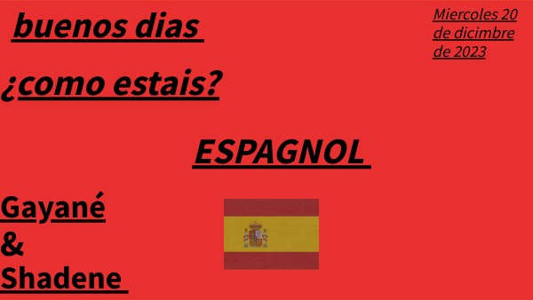 Projet espagnol | Genially