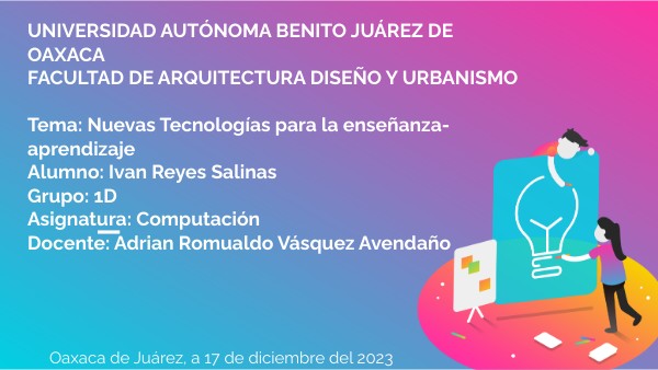 NUEVAS TECNOLOGÍAS PARA LA ENSEÑANZA-APRENDIZAJE