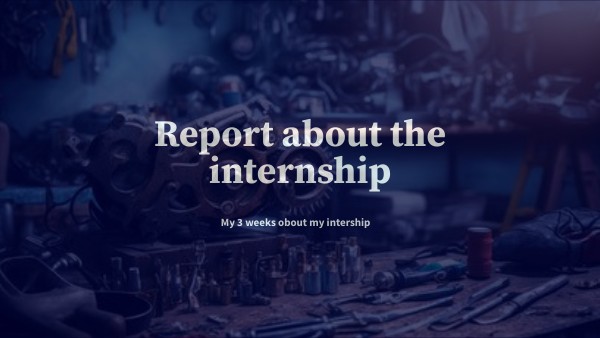 Report about the internship