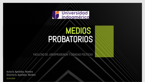 Medios Probatorios