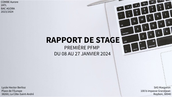 Rapport Margaron 1 stage note 16 | Genially