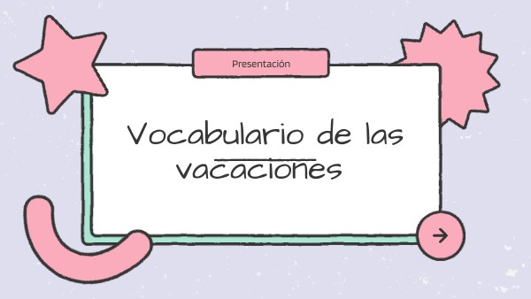 Vocabulario de las vacaciones