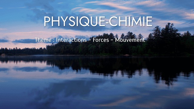 Physique Chimie Thème 3 problématique
