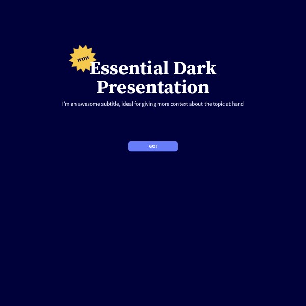 BASIC DARK PRESENTATION