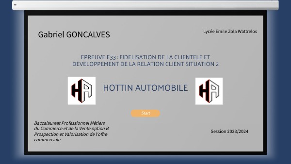 Oral de stage E33 | Genially