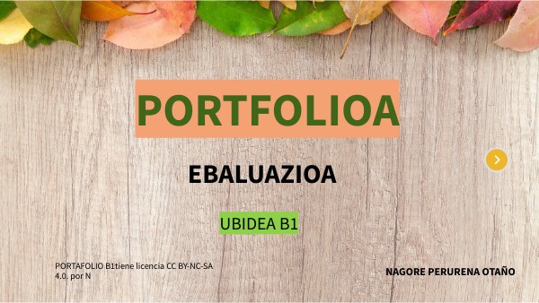 Portfolioa B1 Ebaluazioa