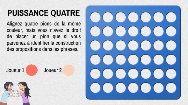 Puissance 4 - La phrase complexe | Genially