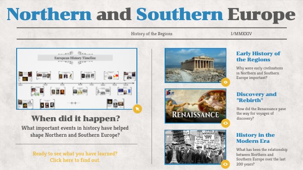 History of N and S Europe