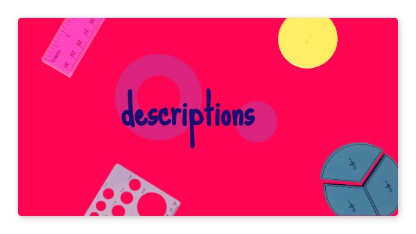 Descriptions inglés