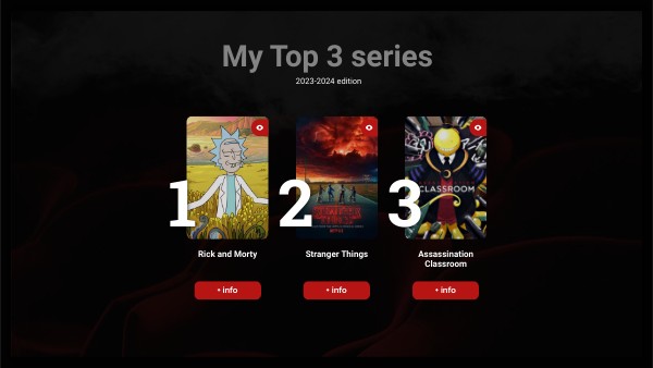 My top 3 series by Nathan Barret | Genially