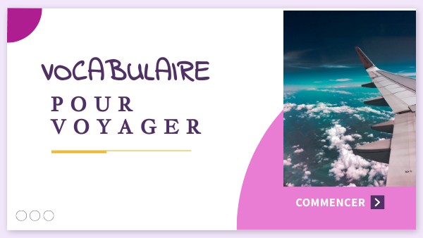Vocabulaire des voyages | Genially