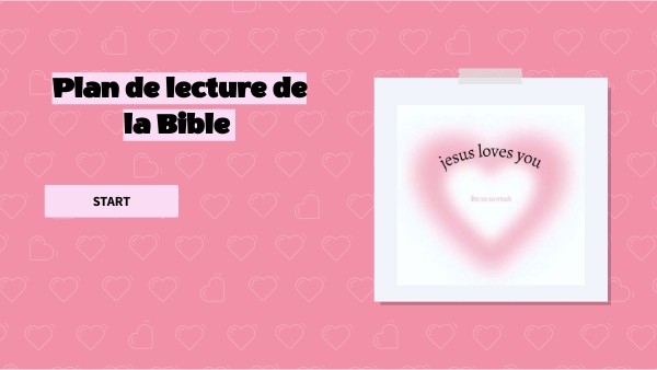 Plan lecture de la Bible | Genially