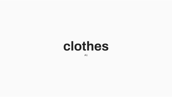 A1 - Clothes | Genially