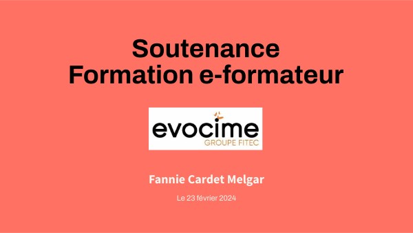 Soutenance Evocime