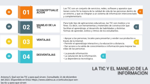 LA TIC Y EL MANEJO DE LA INFORMACION | Genially