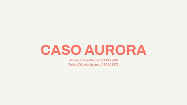 Caso Aurora | Genially