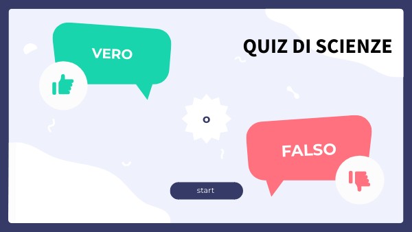 SCIENZE - quiz vero o falso | Genially