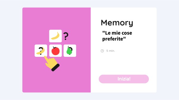 memory oggetti preferiti