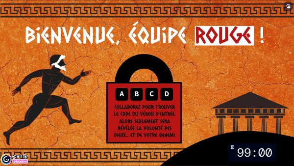 Equipe rouge + minuteur | Genially