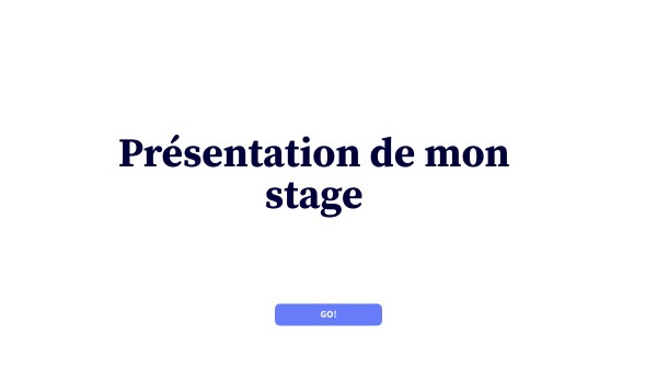 Présentation de mon stage